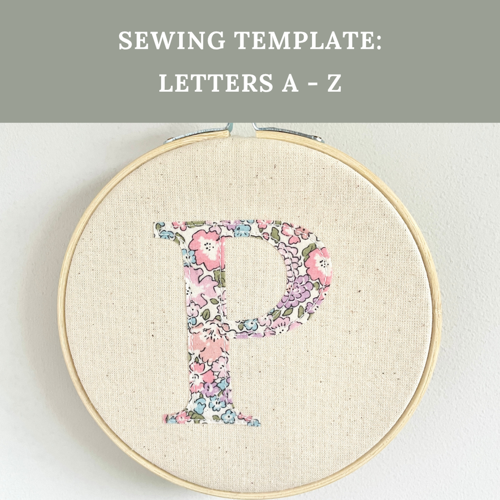 SEWING TEMPLATE: Letters A-Z (Digital Download) – Annie and Wilf